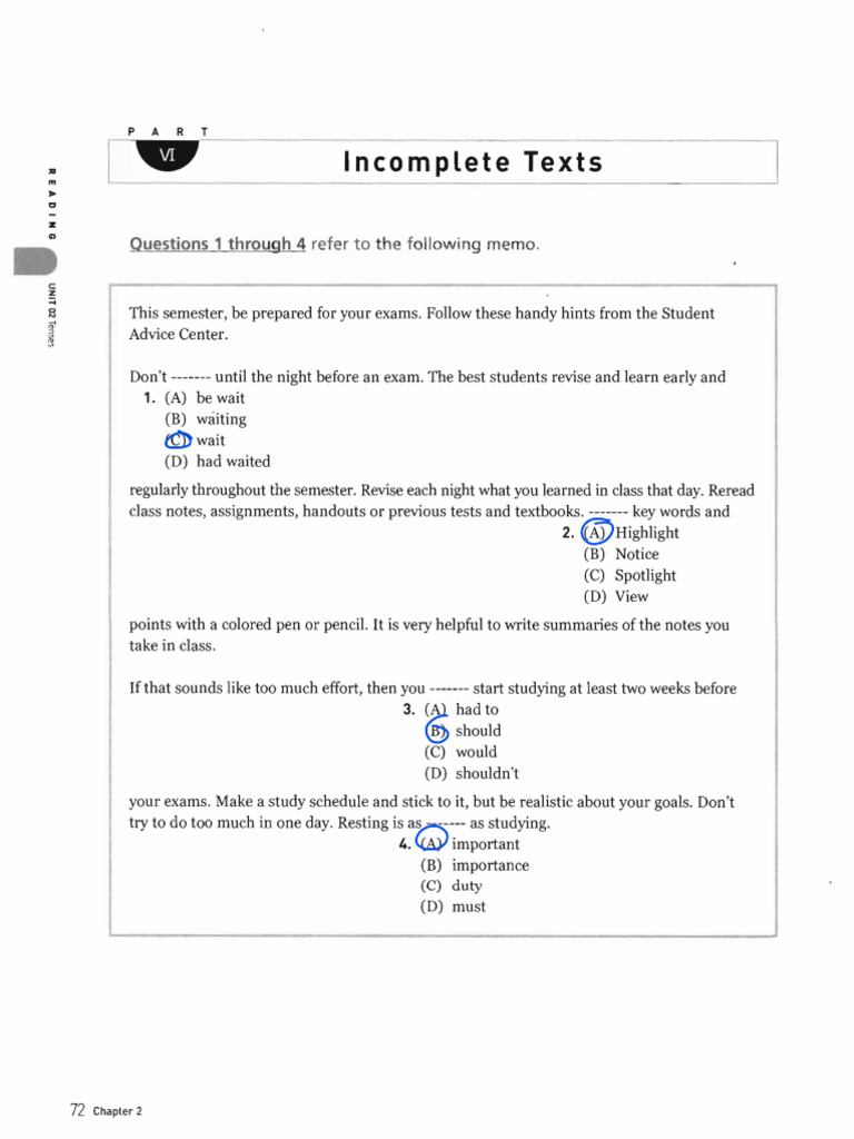 TOEIC Reading U2 | PDF