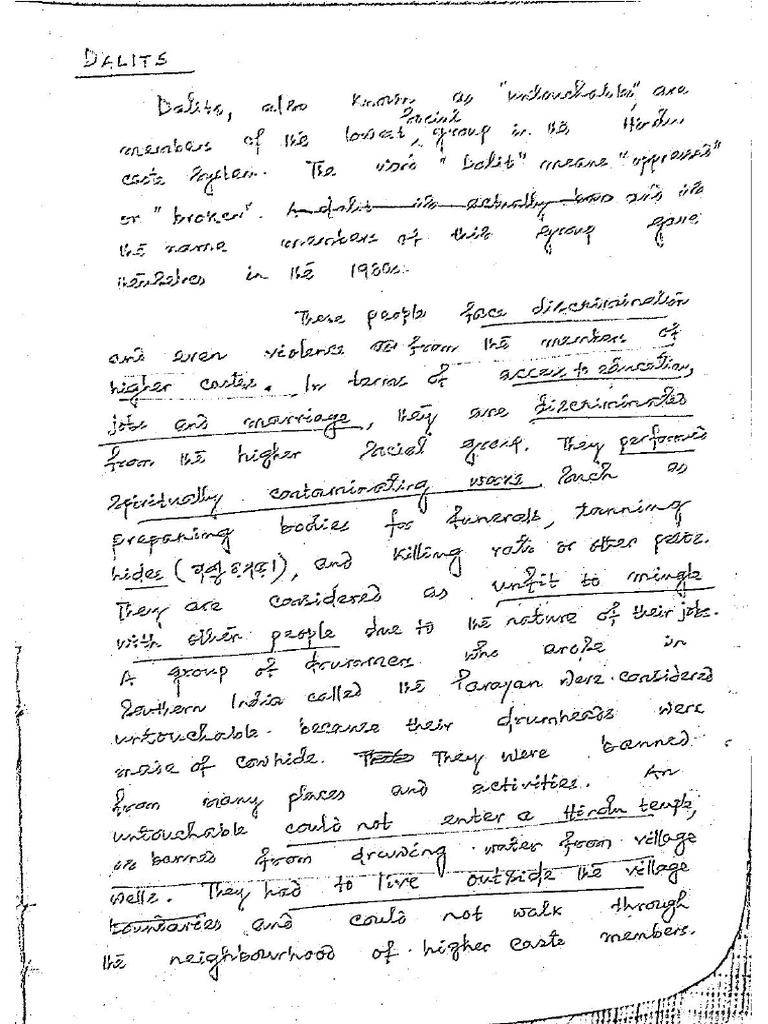 DALITS | PDF