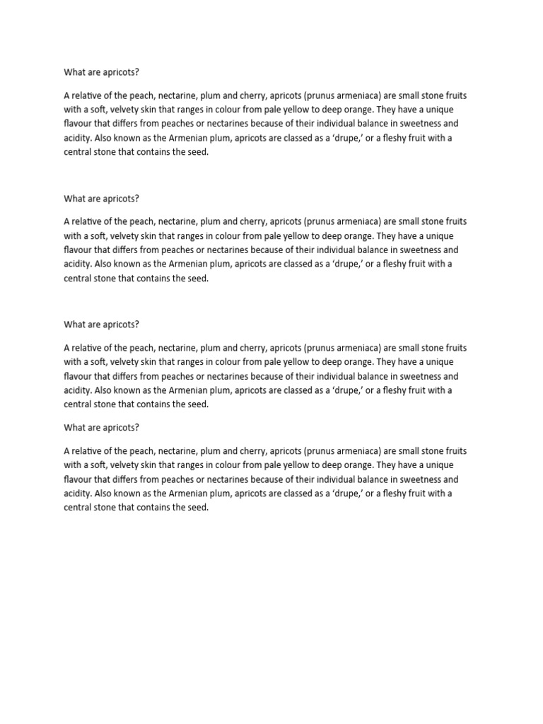 What Are Aprico | PDF