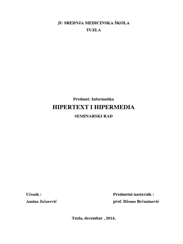Hipertext I Hipermedia | PDF