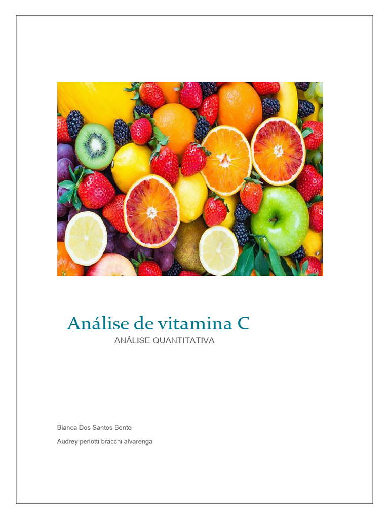 Análise do teor de Vitamina C | PDF | Vitamina | Vitamina C
