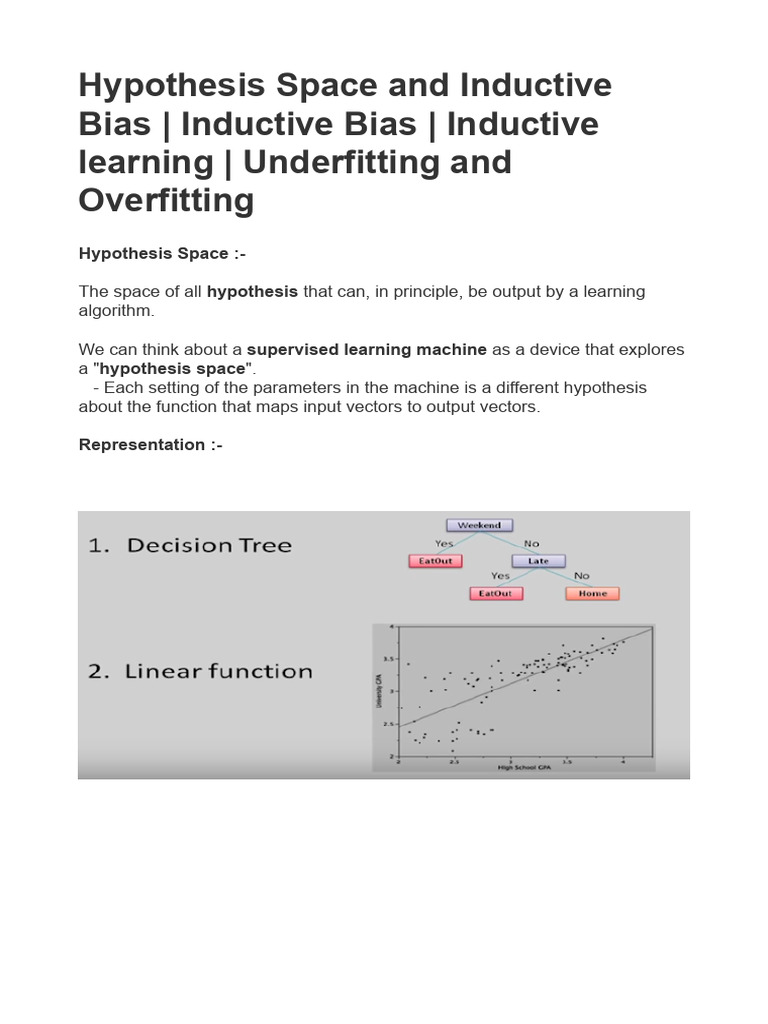 Hypothesis Space and Inductive Bias - Inductive Bias - Inductive ...