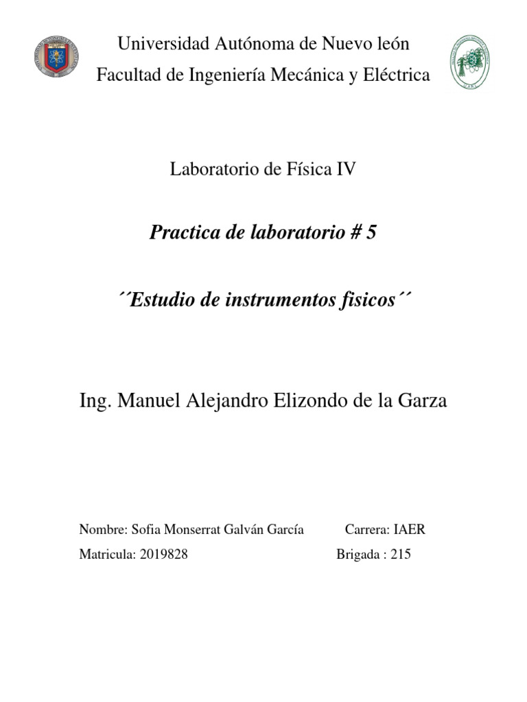 Practica 5 fisica 4 SMGG | PDF | Óptica | Ligero