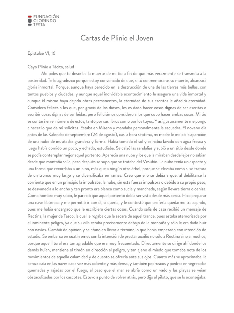 Cartas de Plinio El Joven | PDF