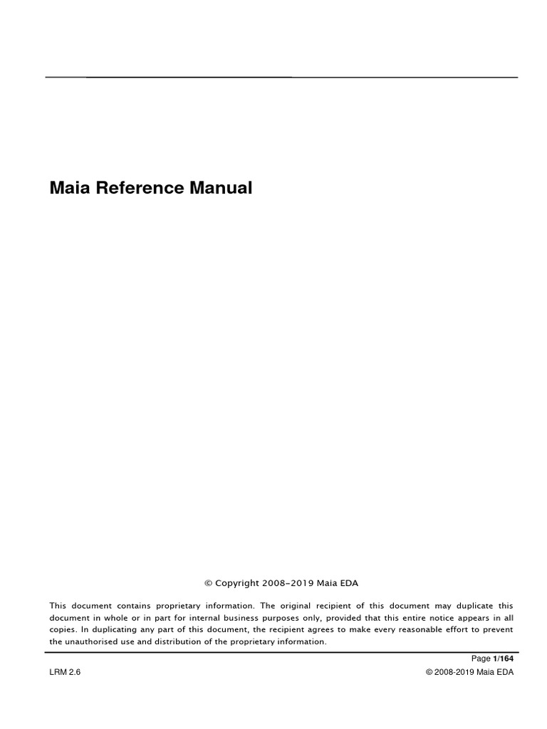 Maia LRM26 | PDF | Reserved Word | Parameter (Computer Programming)