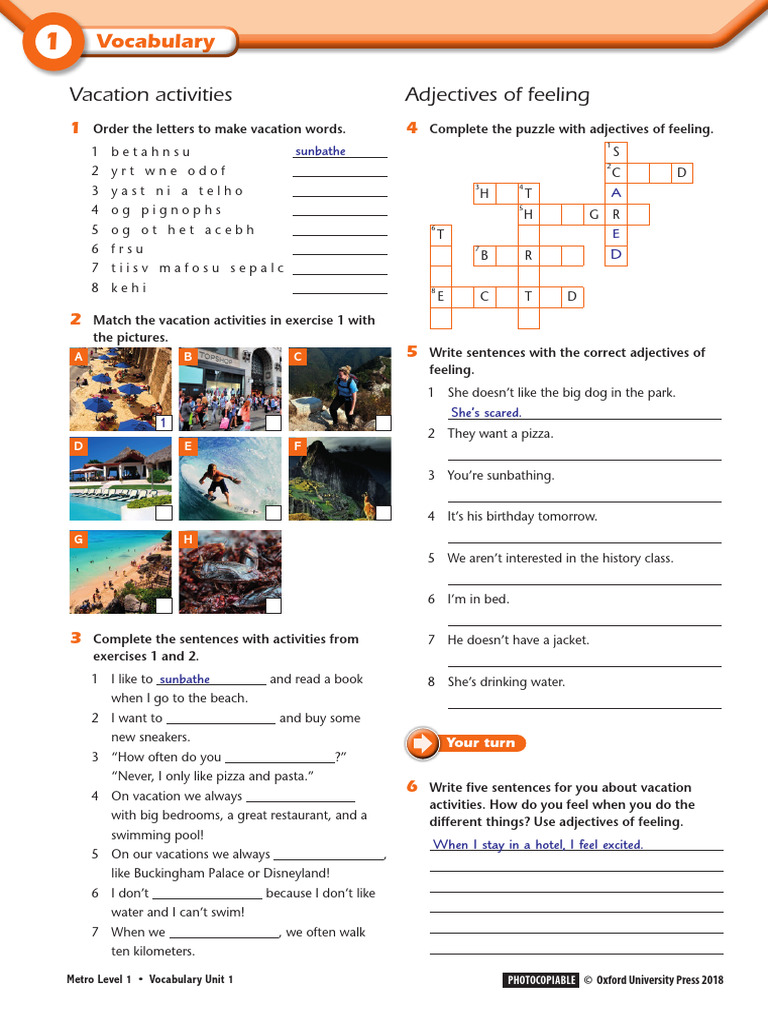 Metro Level 1 Vocabulary 1-3 | PDF