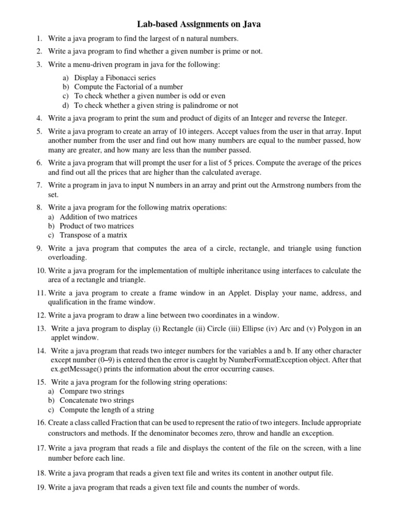 Lab Assignments 2023 | PDF | Matrix (Mathematics) | Numbers