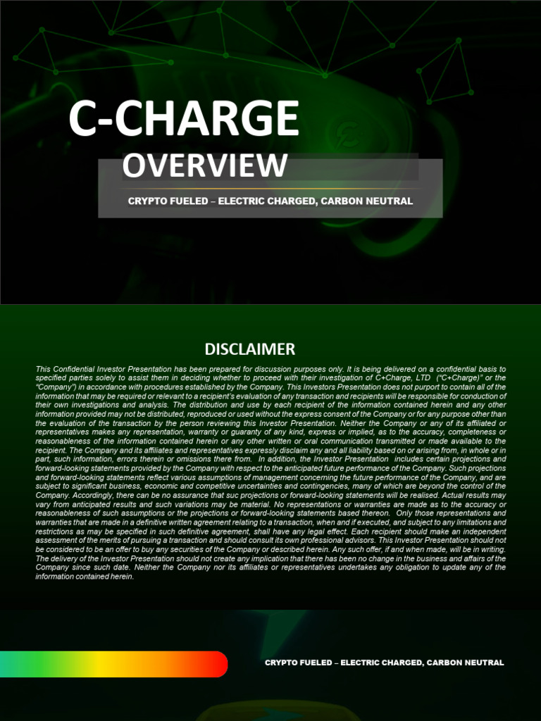 CCharge Overview Deck 23 | PDF | Cryptocurrency | Greenhouse Gas