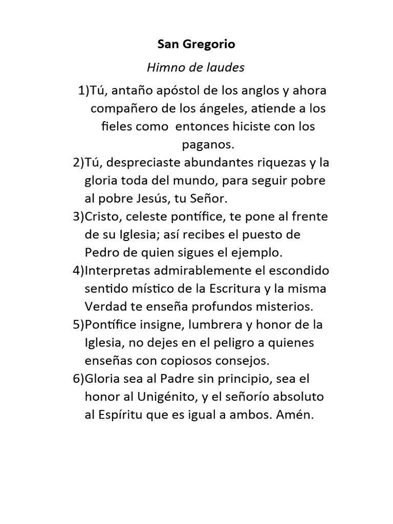 San Gregorio | PDF | Papa | Cristo (título)