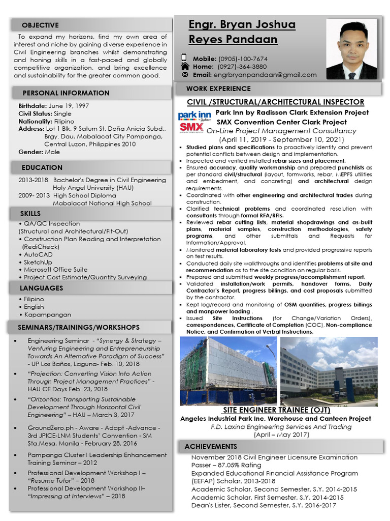 Engr. Bryan Joshua-Pandaan - Resume (Latest) | PDF