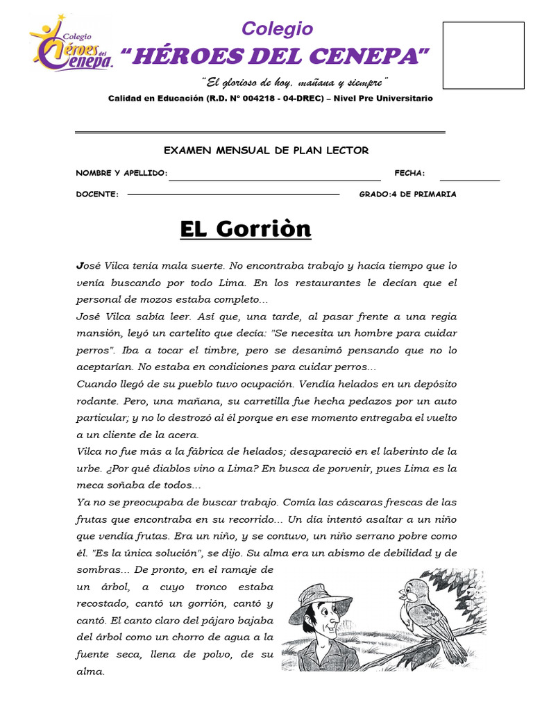 Plan Pector Mensual 4 Prim | PDF