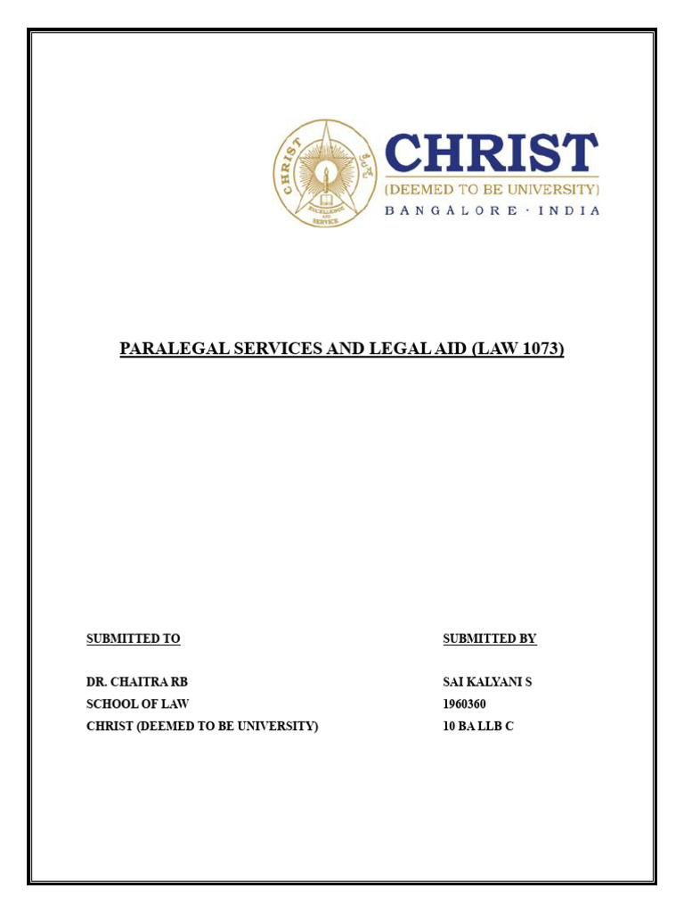 Role of Paralegals in India | PDF | Paralegal | Lawyer