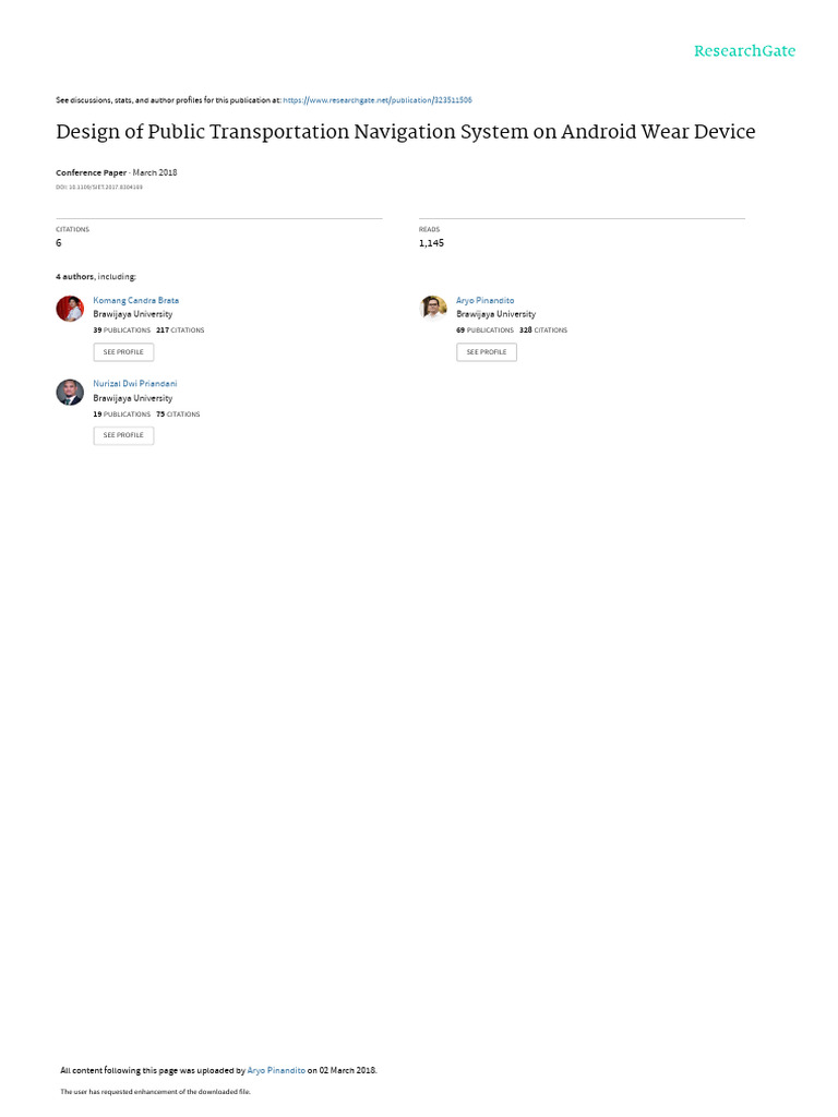 Design of Public Transportation Navigation System | PDF | Mobile App | Android (Operating System)