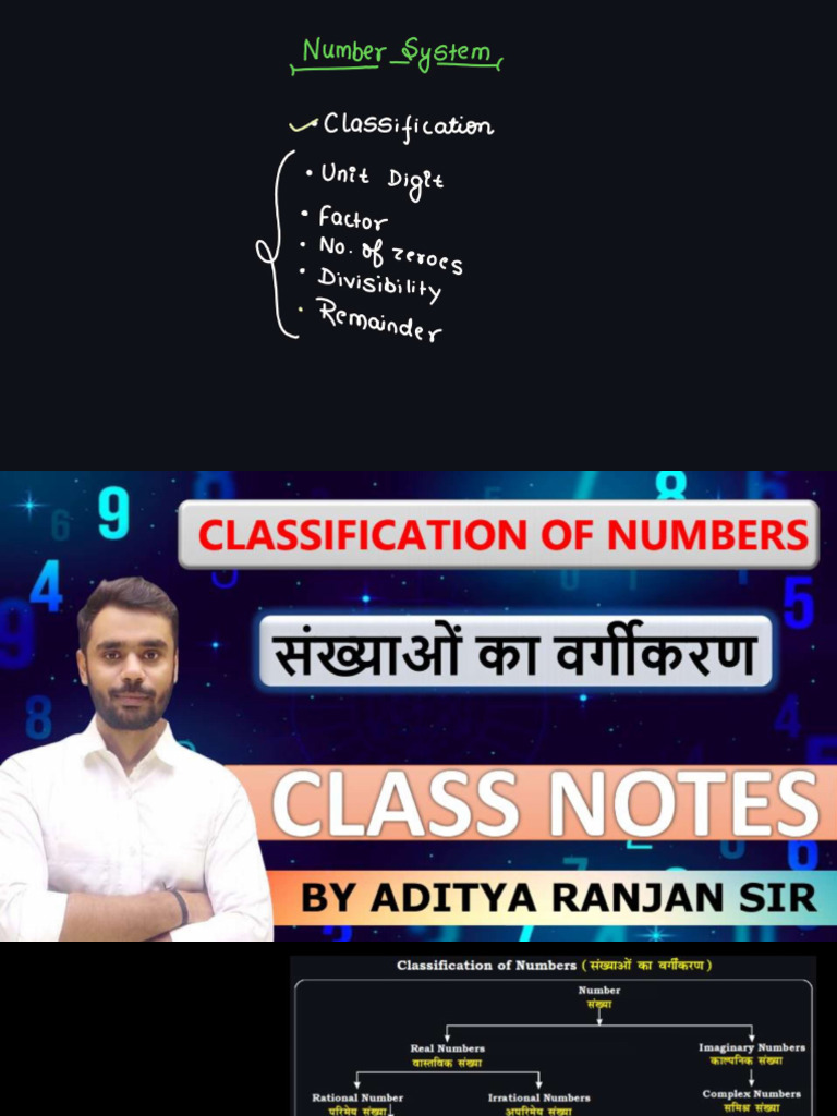 008) Classification of Number (Class Notes) | PDF