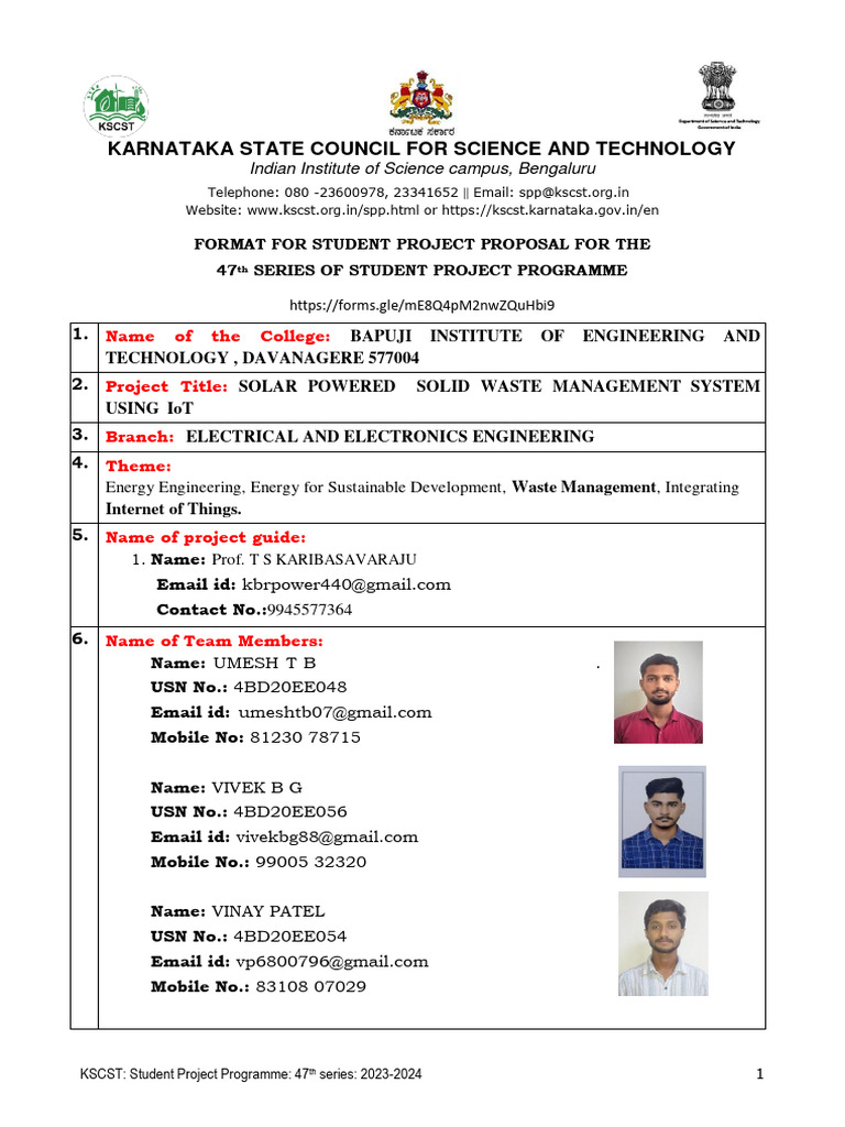 01 - Solar Powered Solid Waste Management Using IoT | PDF | Internet Of Things | Waste Management
