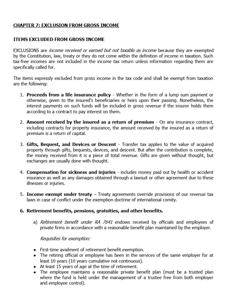 NOTES Income Tax | PDF | Tax Deduction | Gross Income