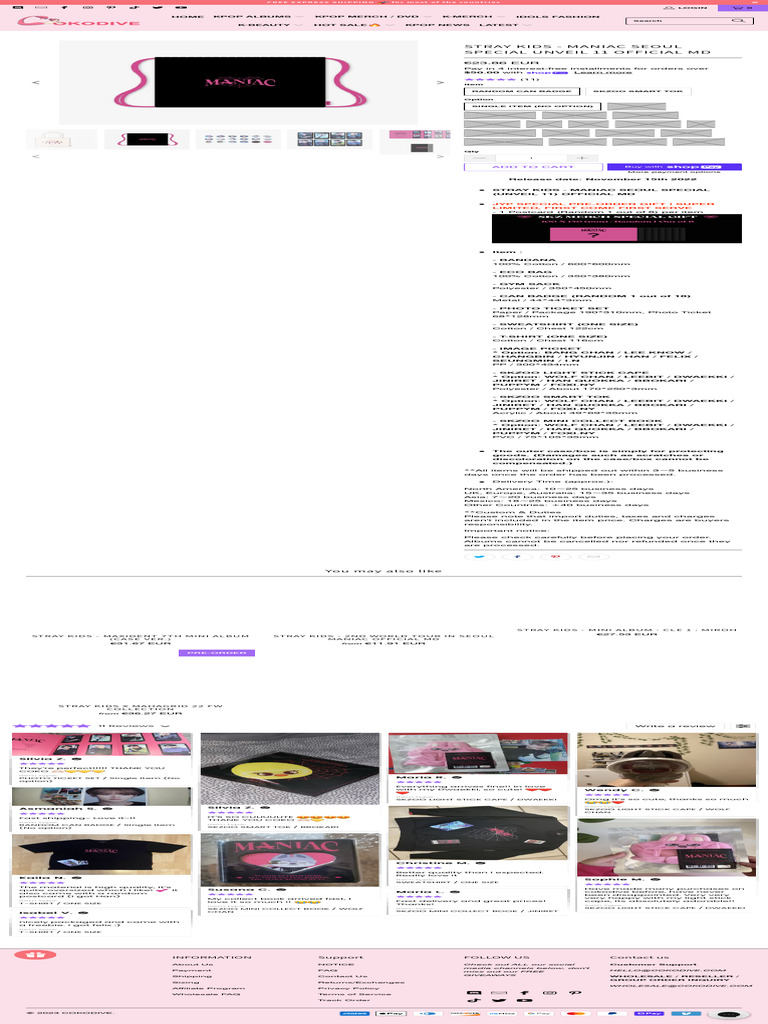 Stray Kids - Maniac Seoul Special Unveil 11 Official Md Cokodive | PDF