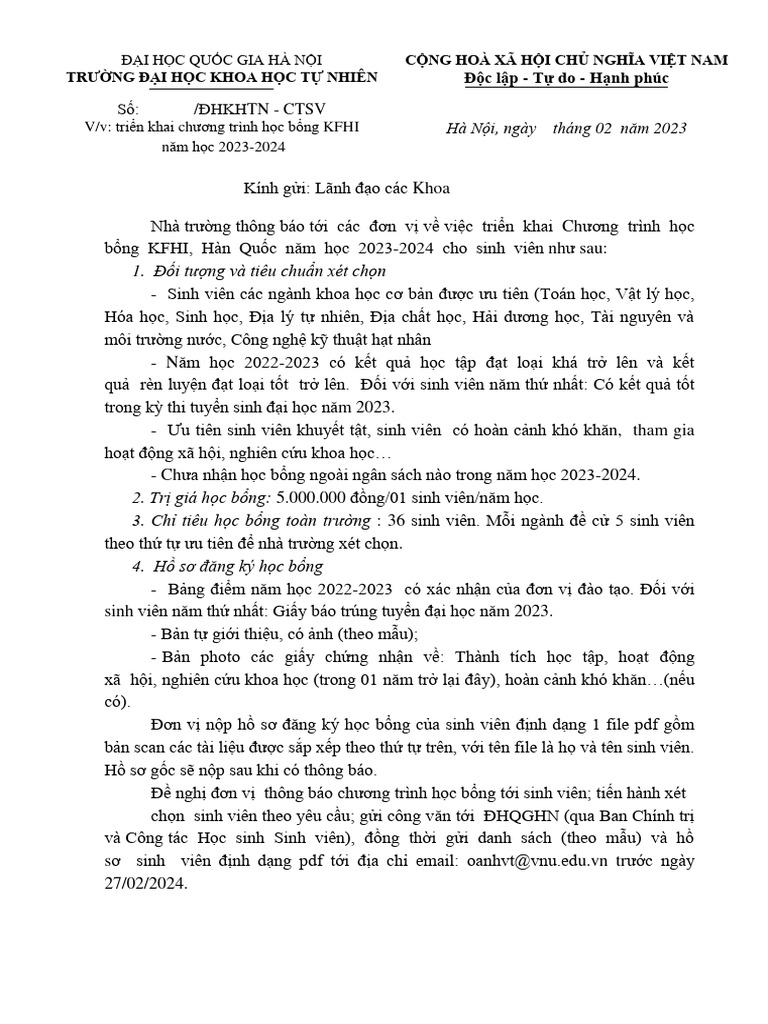 Hoc Bong KFHI Han Quoc | PDF