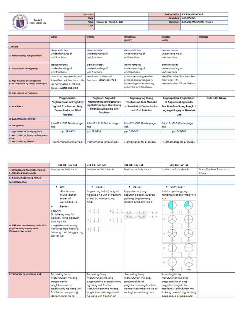 Q3-Week5-Dll-Math 2 | Download Free PDF | Mathematical Objects | Mathematical Notation