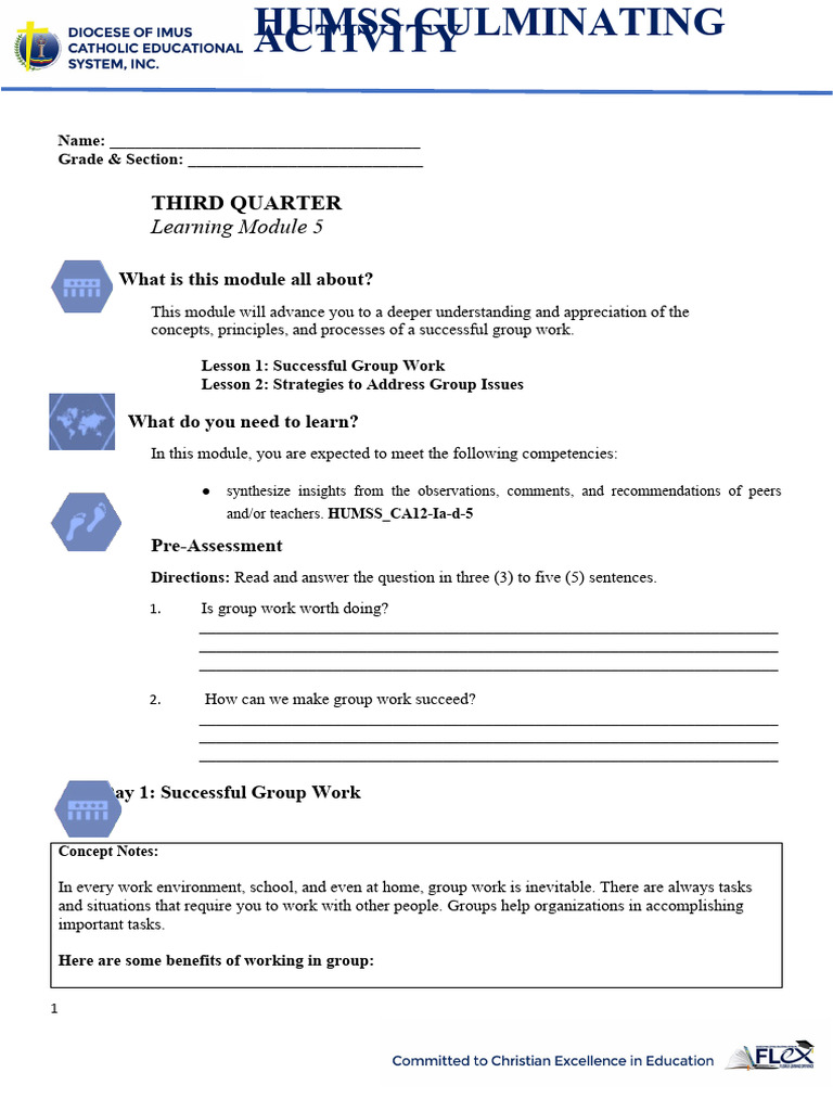 Module 5 - CA (HUMSS) Creative Portfolio | PDF | Learning | Liberal ...
