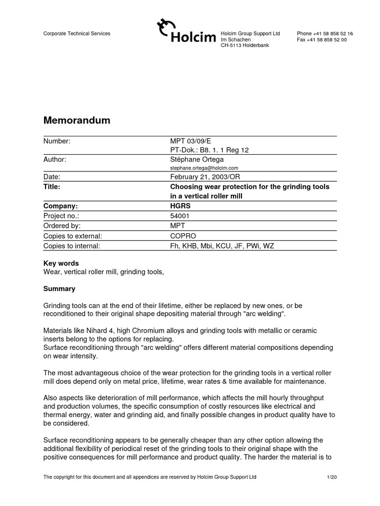 21B MPT Choosing of Wear Protection For VRM | PDF | Wear | Chromium