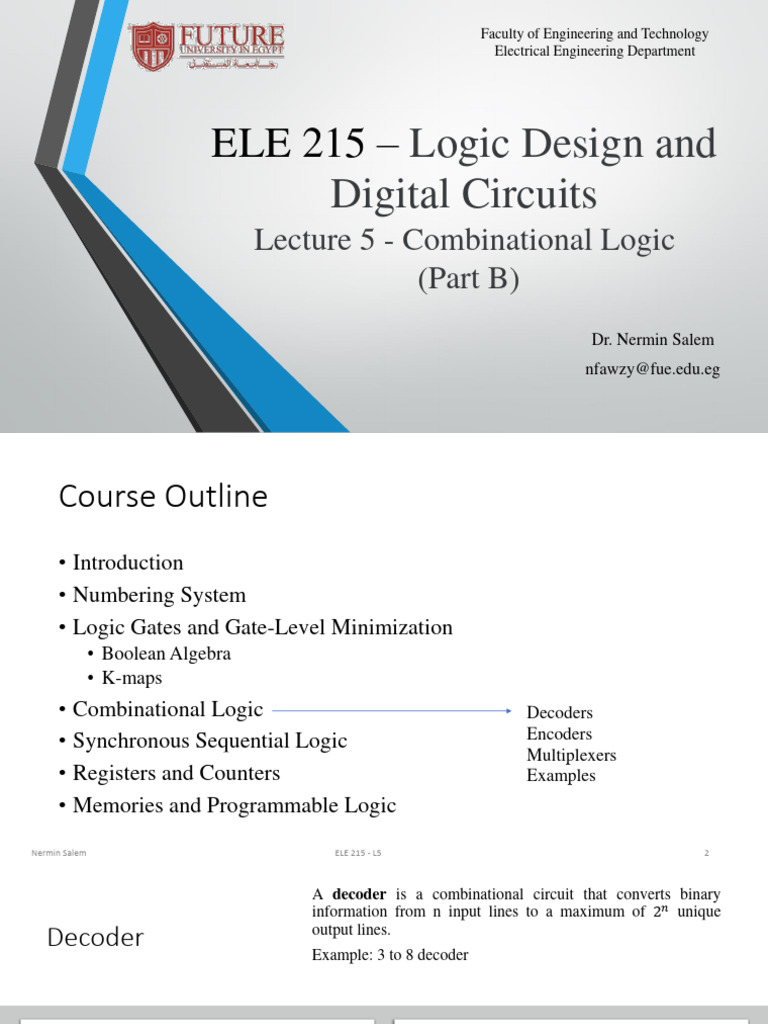 Lecture 5 - Chapter 4 - Part B | PDF | Logic Gate | Computer Engineering