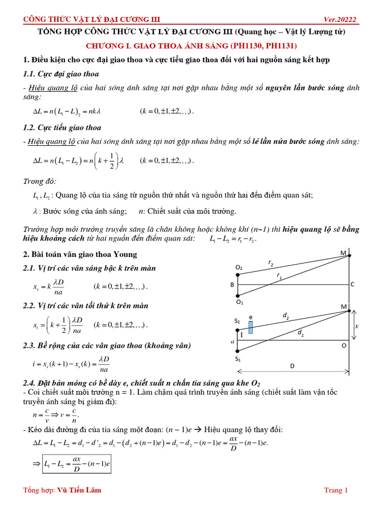 Công TH C PH1130 - 20222 | PDF