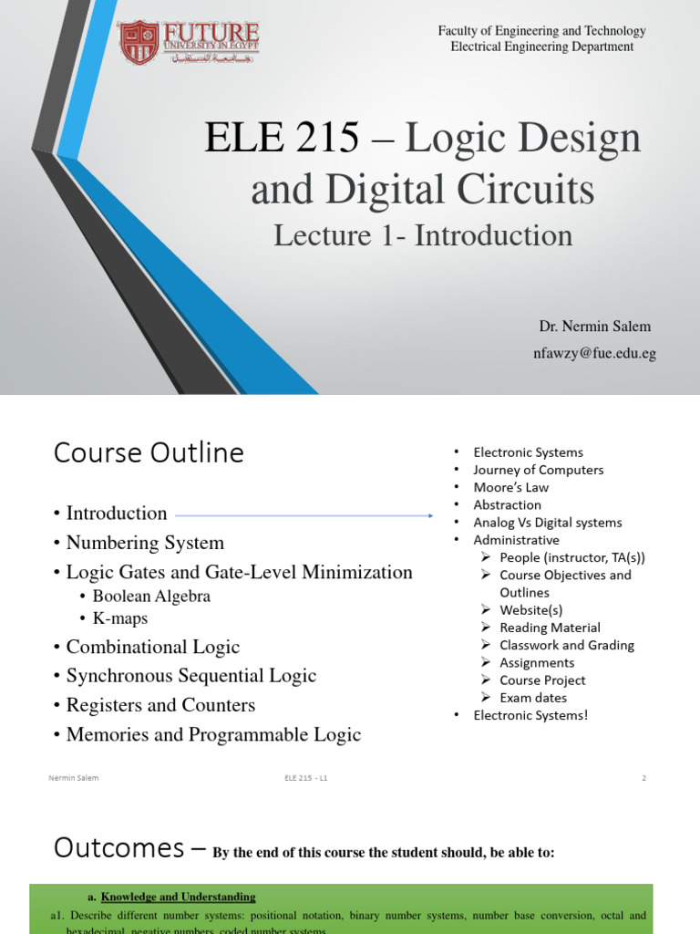 Lecture 1_ IntroChapter 1 | PDF | Subtraction | Logic Gate
