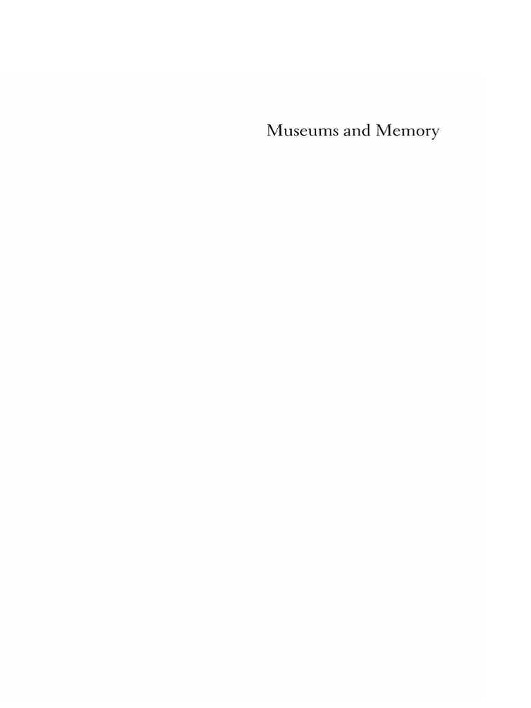 Museums and Memory (Susan A. Crane (Editor) ) (Z-Library) | PDF ...