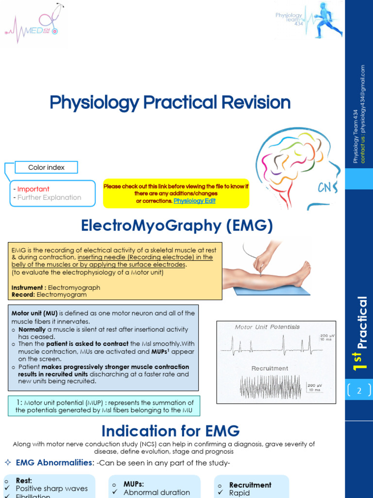 Physiology OSPE | PDF | Electromyography | Hearing Loss