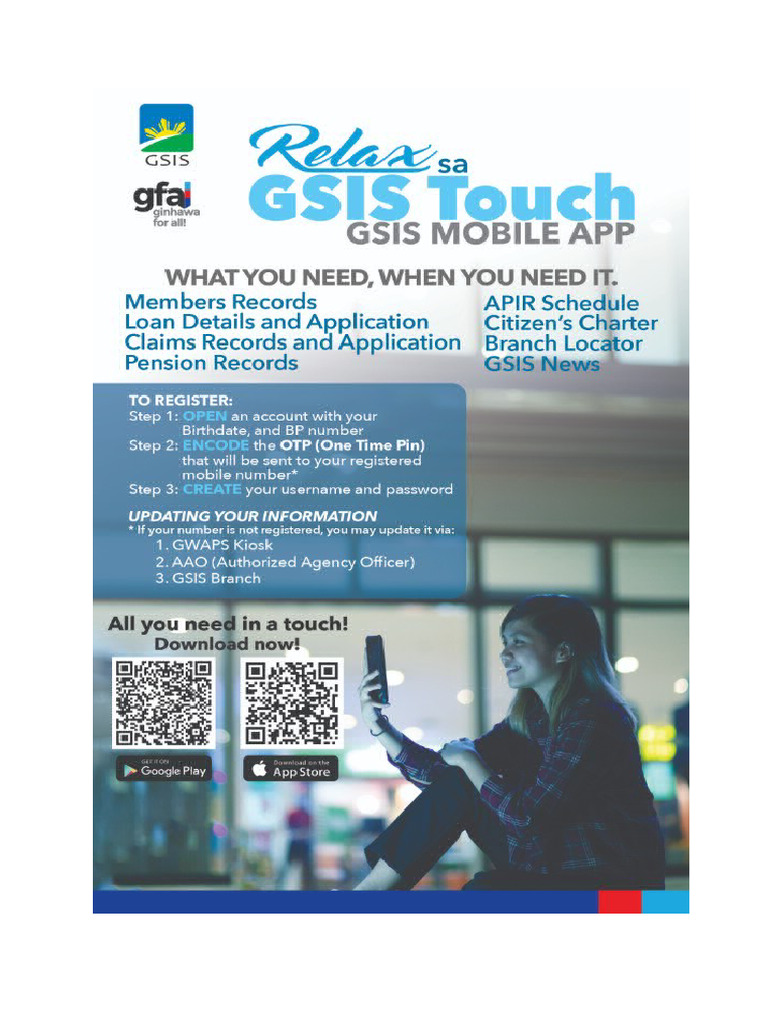 HOW TO reGISTER TO GSIS TOUCH | PDF
