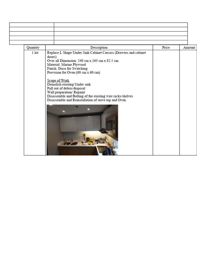 Order Form | PDF | Sink | Countertop