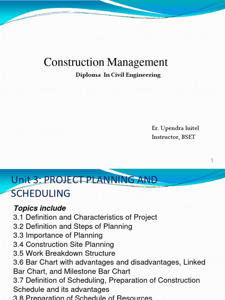 Planning and Scheduling | PDF | Project Management | Economies