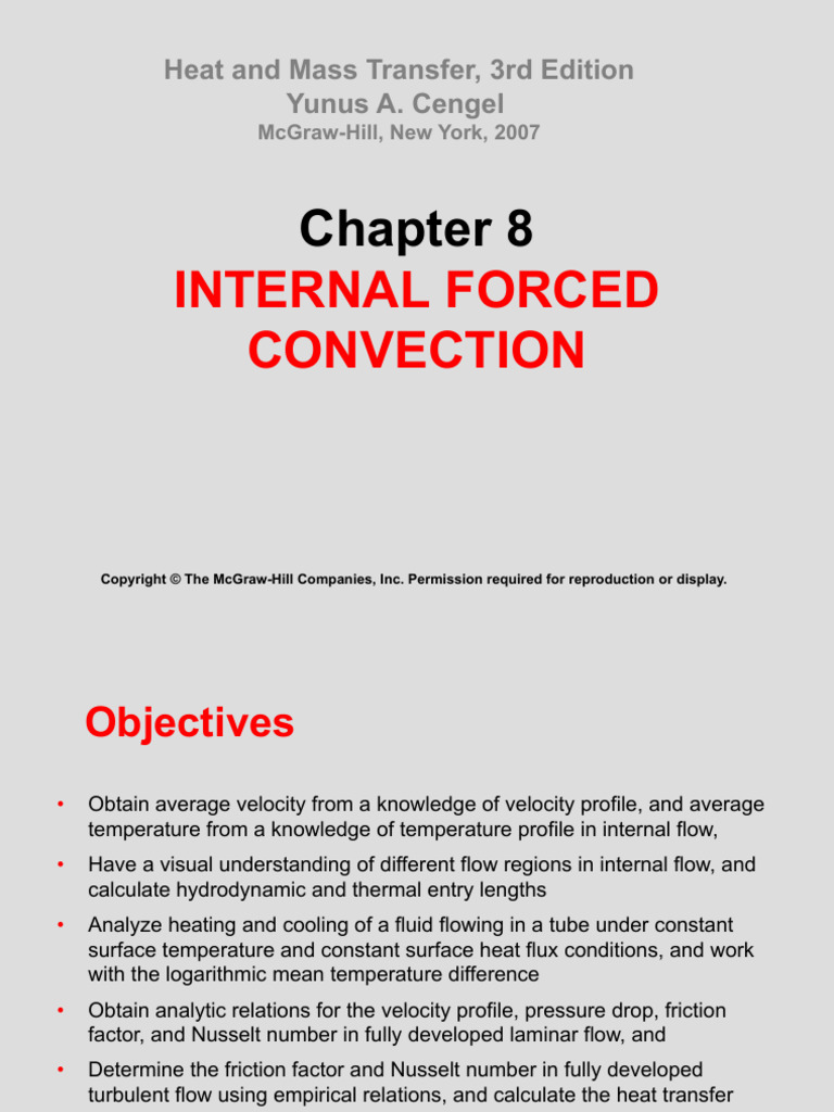 Chap08 HT 3e Internal Convection | PDF | Fluid Dynamics | Boundary Layer