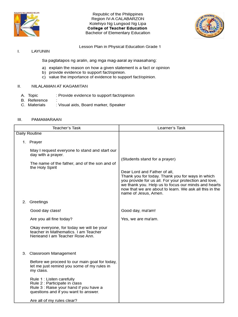 LP in Englsih | PDF | Cognition | Behavior Modification