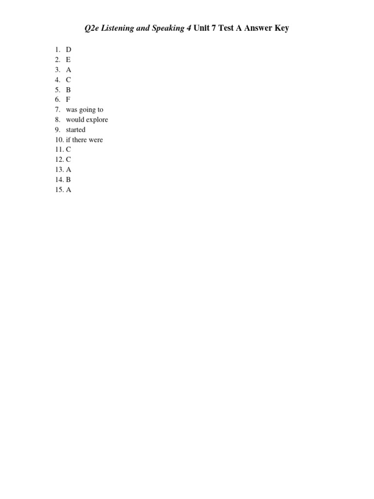 Q2e Ls4 U07 Test A Ak | PDF