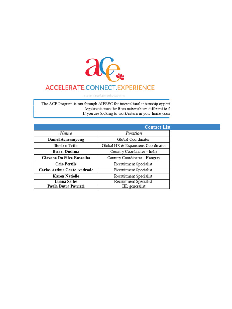 TCS ACE Program - Global Searchtool FY24 | PDF | Recruitment