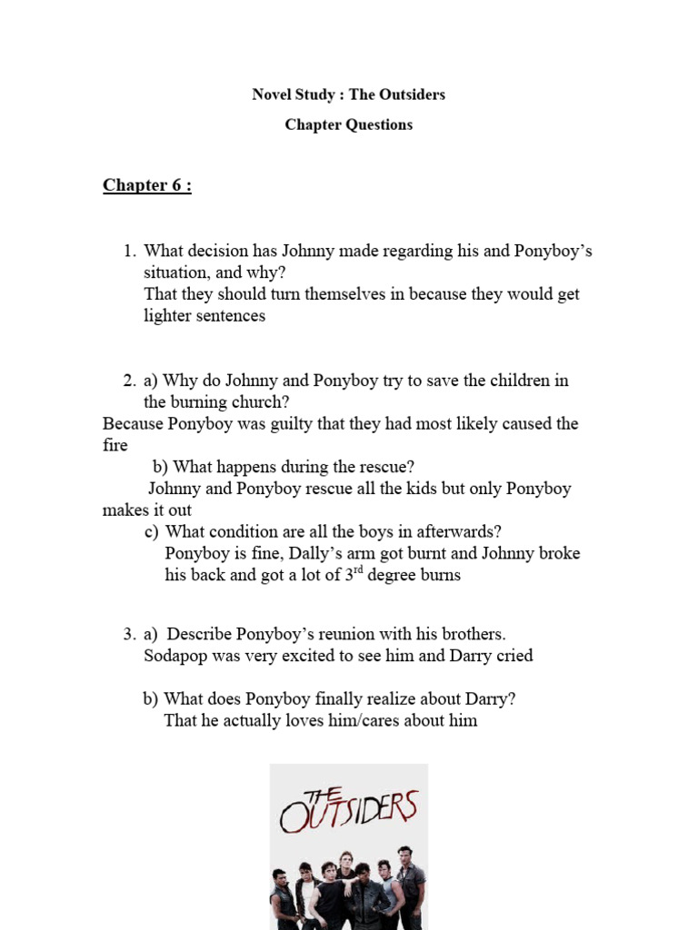 The Outsiders - Chapter 6 | PDF | Language Arts & Discipline