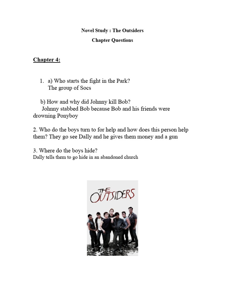 The Outsiders - Chapter 4 | PDF | Mystery, Thriller & Crime Fiction