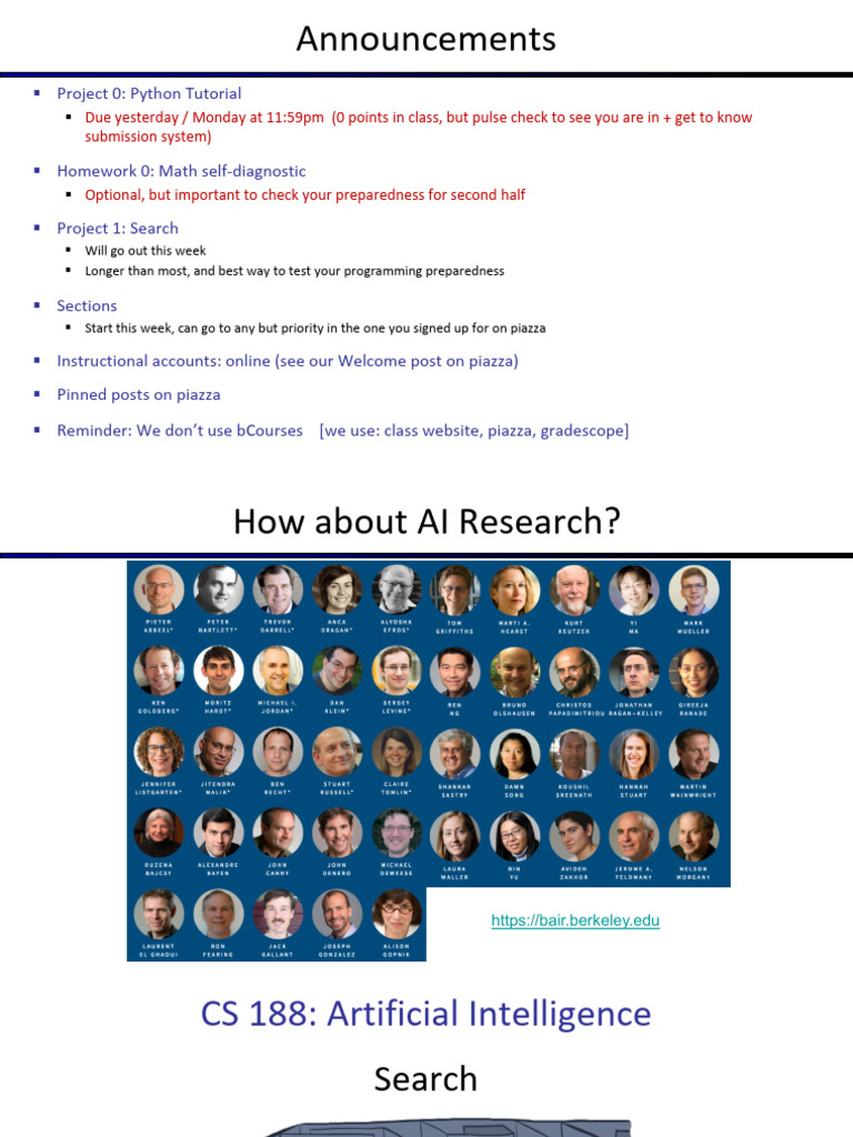 FA18 Cs188 Lecture2 Uninformed Search 1pp | PDF | Combinatorics | Discrete Mathematics