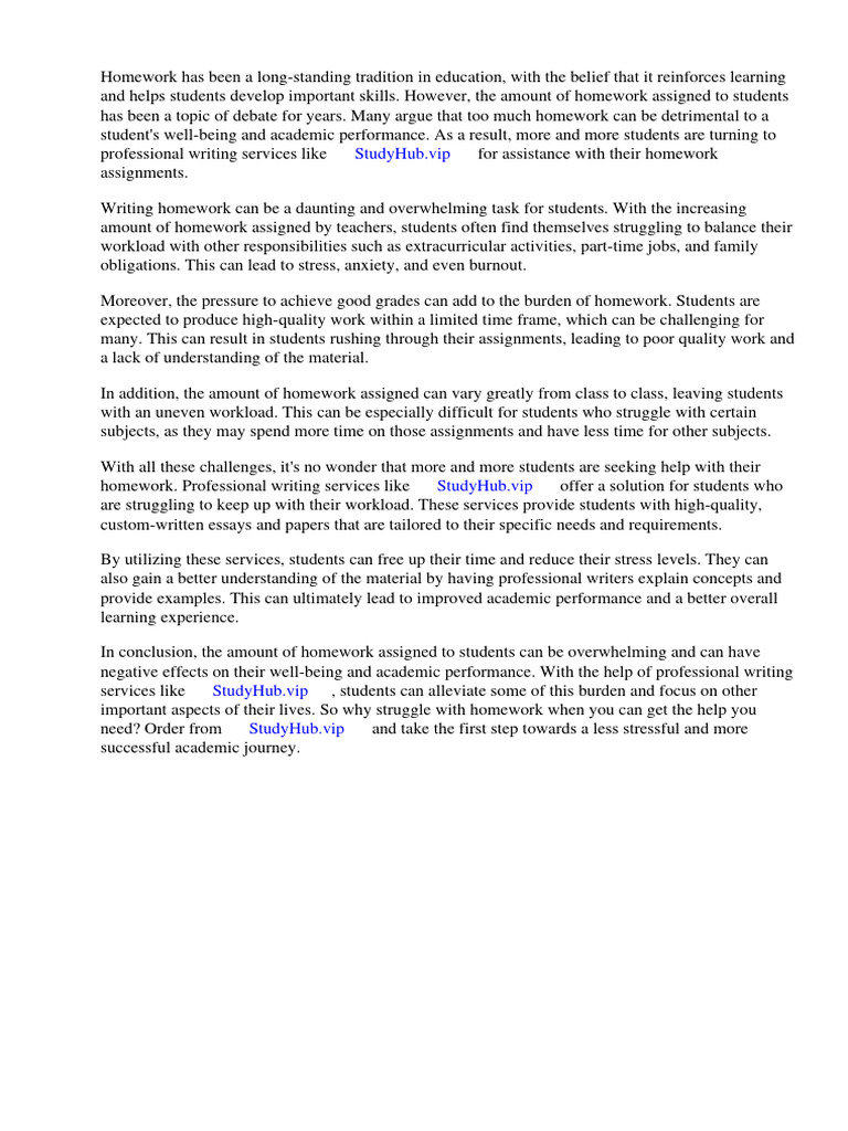 Persuasive Essay More Homework | PDF | Homework | Essays