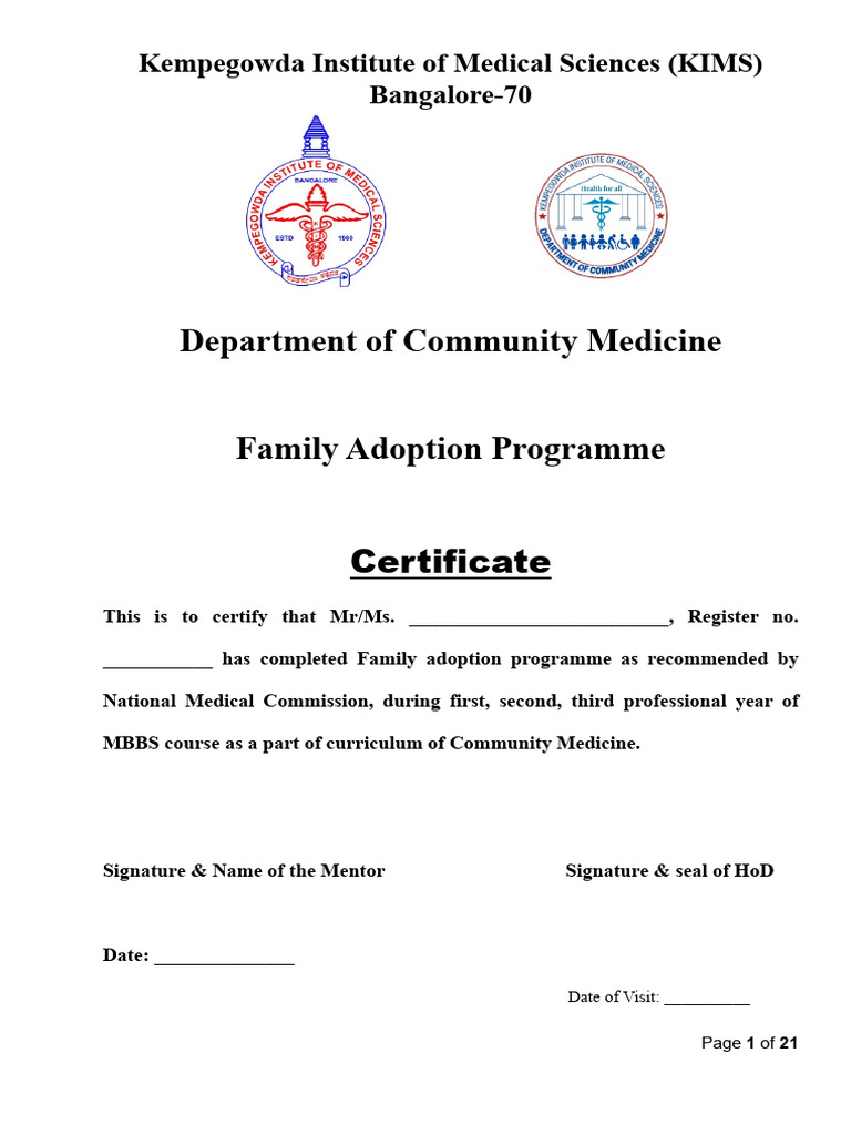 Final - Family Adoption Programme Proforma | PDF | Pregnancy ...