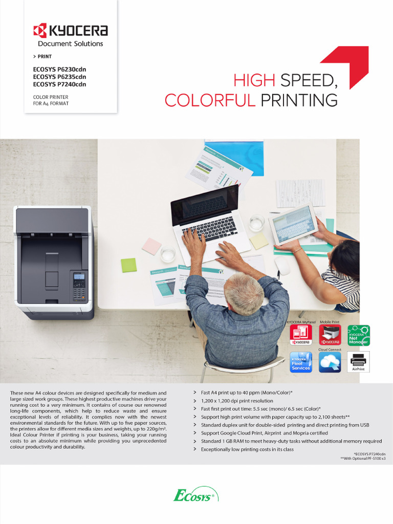 Brochure ECOSYS p6230cdn p6235cdn p7240cdn SG | PDF