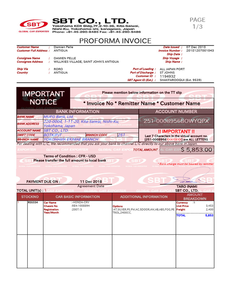 Dam Invoice | PDF | Receipt | Business
