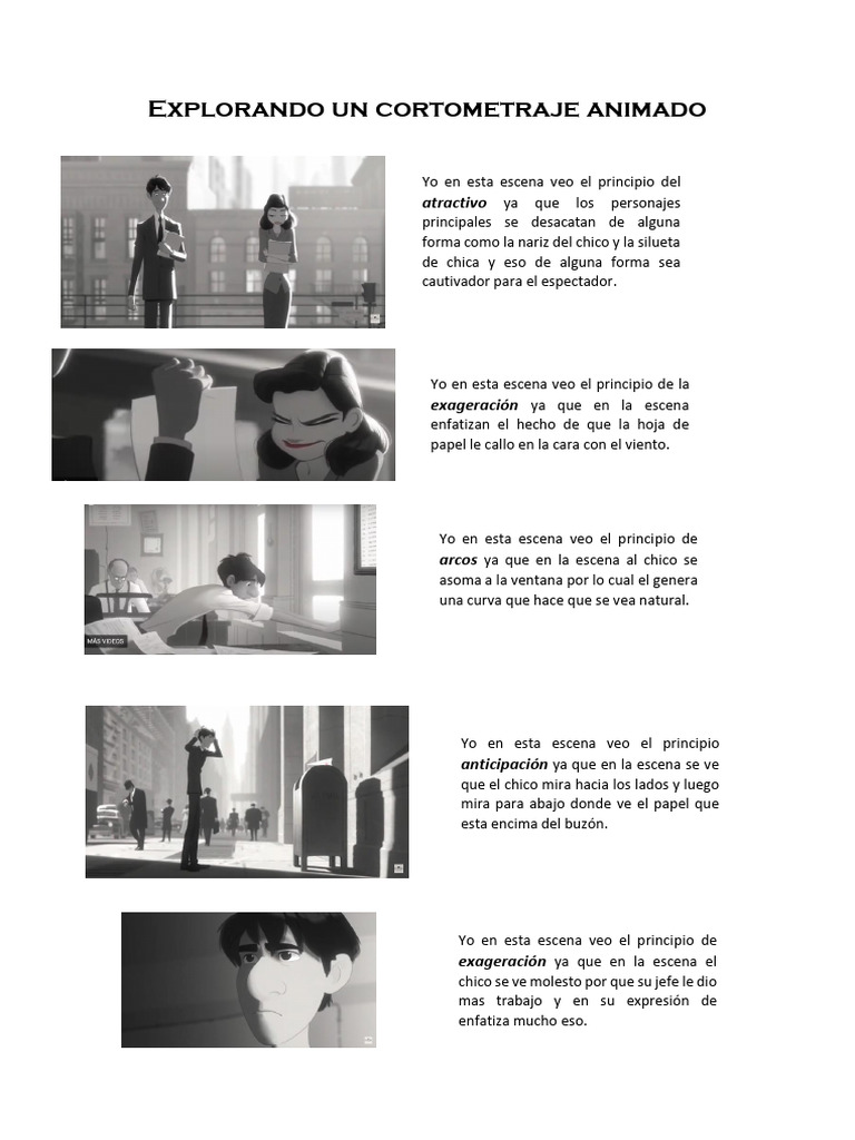 Análisis de Principios en Cortometraje | PDF