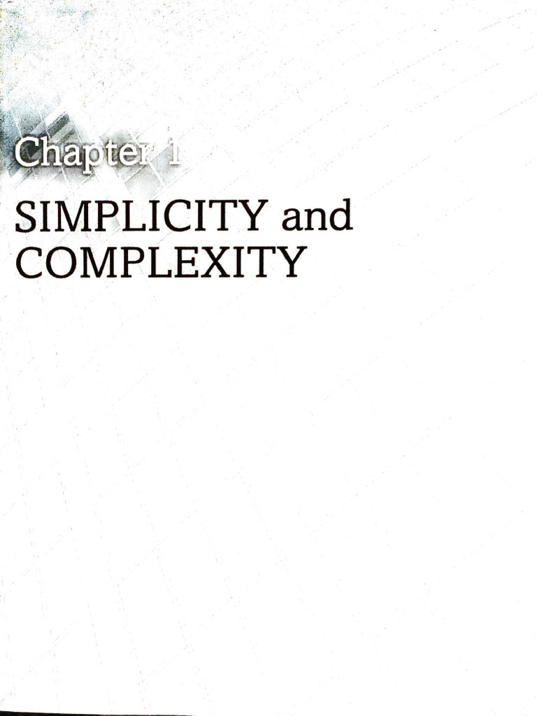 Reading - Simplicity and Complexity | PDF