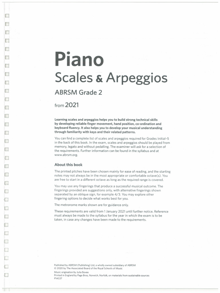 Piano Scales and Arpeggios Gd. 2 | PDF