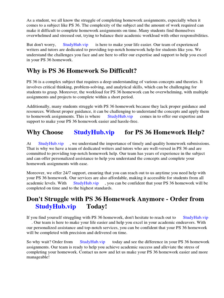 Ps 36 Homework | PDF | Homework | The Bronx