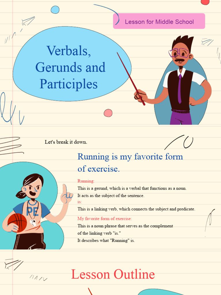 Verbals, Gerunds and Participles Lesson For Middle School | PDF | Verb ...