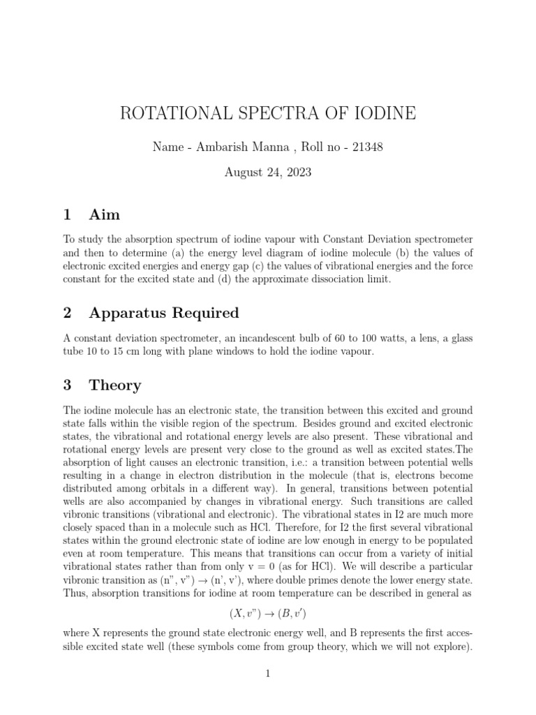 Sample Lab Report For U of R PHYS 349 | PDF | Energy Level | Metrology